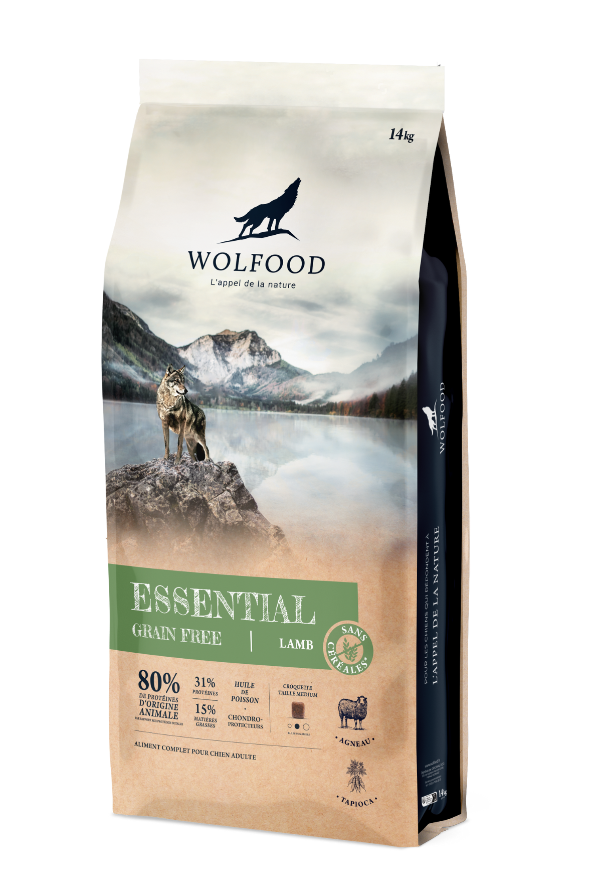 Sausas šunų ėdalas WOLFOOD Essential GF Lamb, 14 kg - ermitazas.lt
