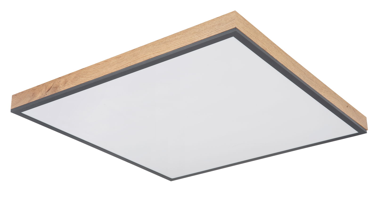 Lubinis LED šviestuvas GLOBO Doro, 36W, 3000K, 3800lm, medžio sp., 59 x 59 x 6,5 cm - ermitazas.lt