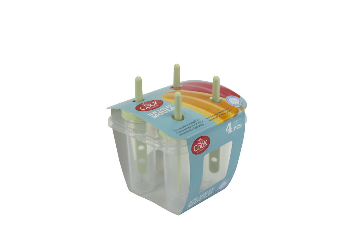 Ledų šaldymo forma LET'S COOK, su pagaliuku, 4 vnt. - ermitazas.lt