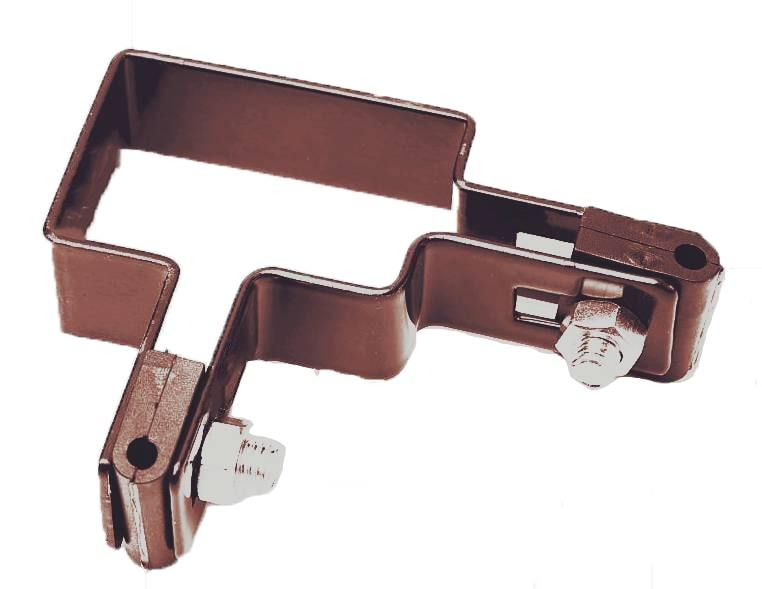 Kampinė stulpo apkaba, rudos sp., 60 x 40 mm, 2 vnt. - ermitazas.lt