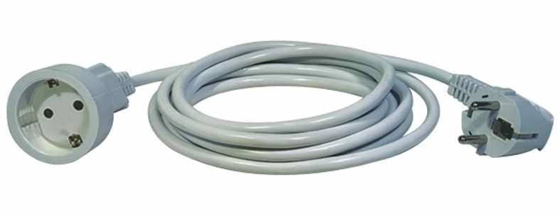 Ilgiklis EMOS, 1 lizdas, 3 m, 3G1 mm2, baltos sp. - ermitazas.lt