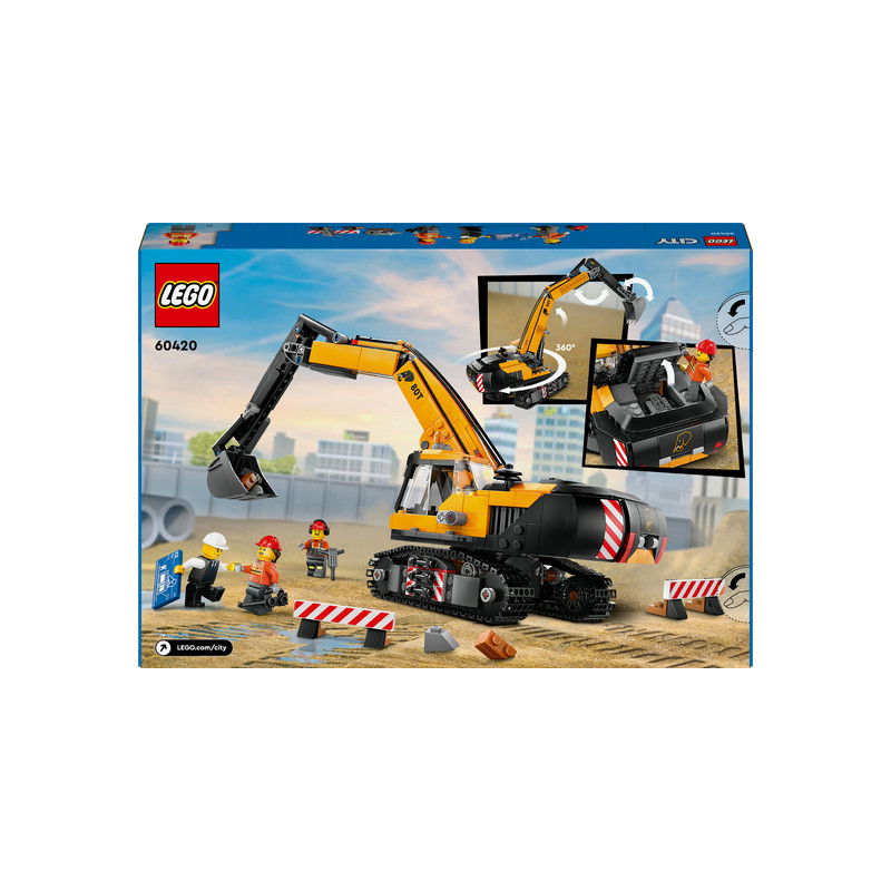 Konstruktorius LEGO CITY YELLOW CONSTRUCTION EXCAVATOR - ermitazas.lt