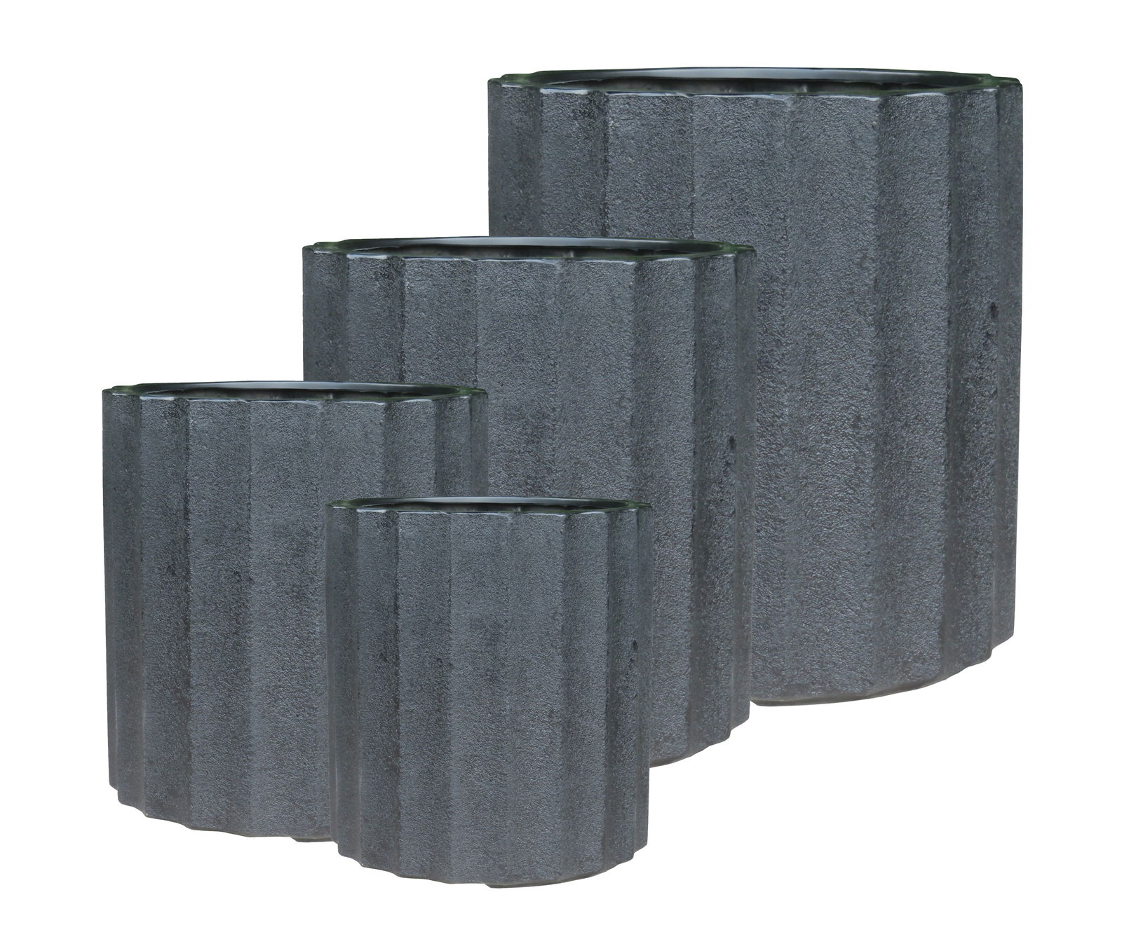 Lauko keramikinis vazonas, juodos sp., 26 x 26 x 29 cm - ermitazas.lt