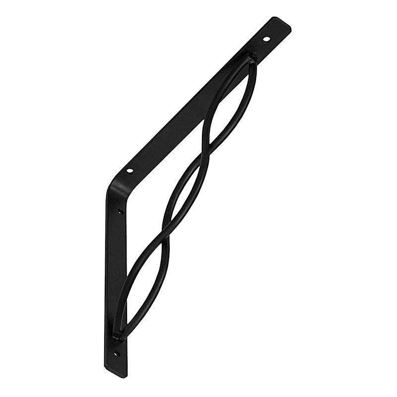 Lentynos laikiklis, 150 x 150 mm, dekoratyvinis, juodos sp. - ermitazas.lt