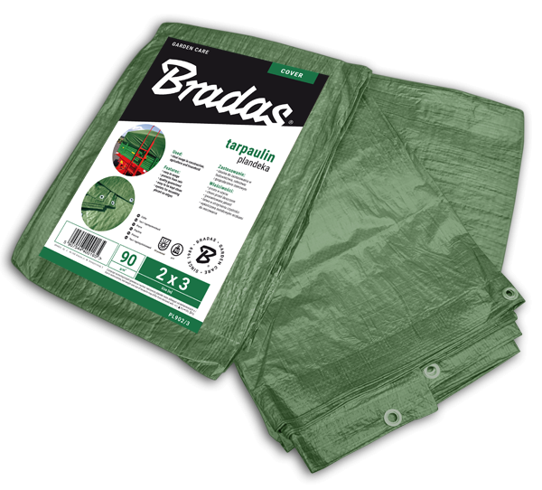 Sustiprintas tentas Bradas Green, 10m x 15m, 90 g/m² - ermitazas.lt