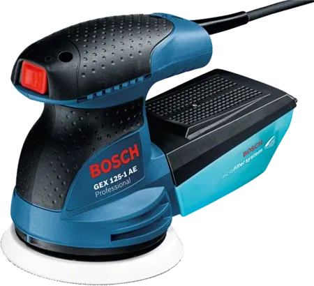Elektrinis ekscentrinis šlifuoklis BOSCH GEX 125-1 AE, 250 W, 1.3 kg - ermitazas.lt