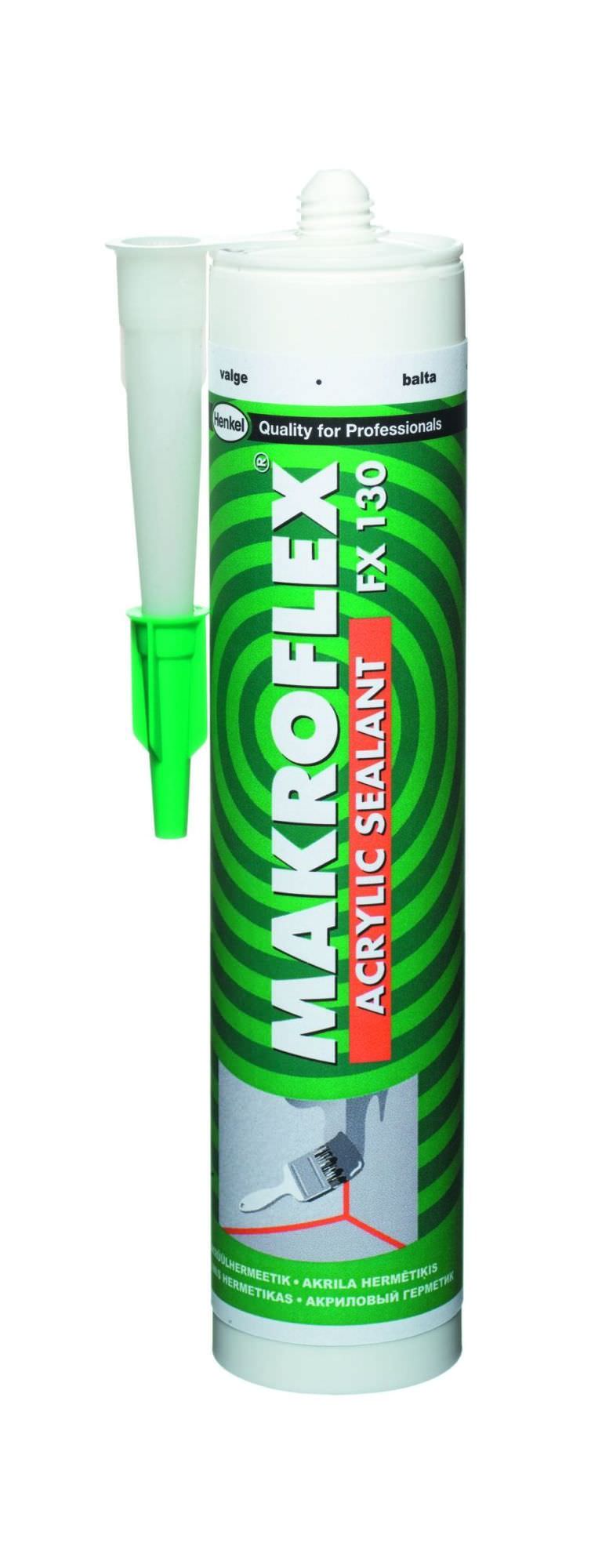 Akrilinis hermetikas MAKROFLEX FX 130, baltos sp., 280 ml - ermitazas.lt