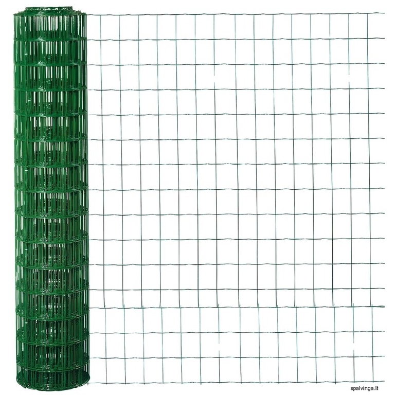 Tvoros tinklas, virintas, PVC, žalios sp., 75 x 50 x 2,6 mm x 1,5 x 25 ...