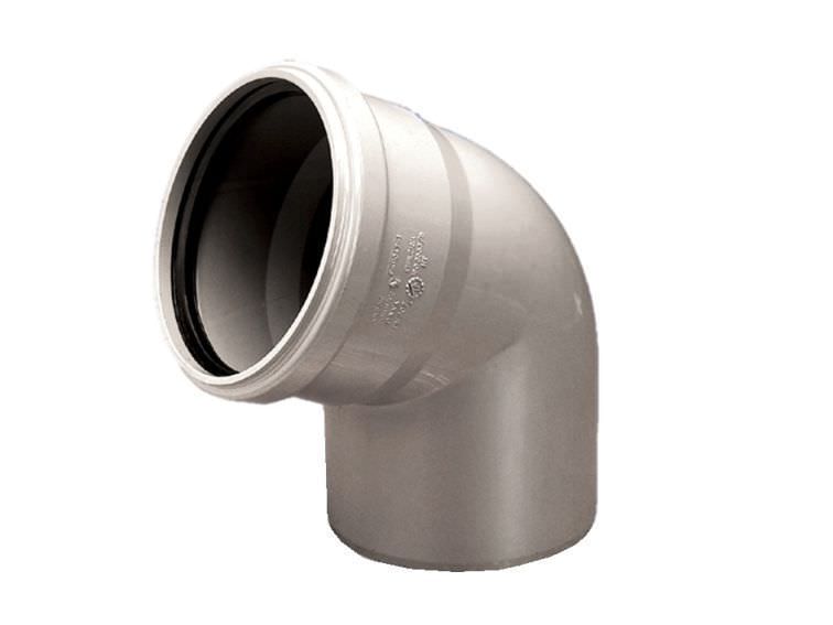 PVC vidaus kanalizacijos alkūnė WAVIN, DN110, 67° - ermitazas.lt