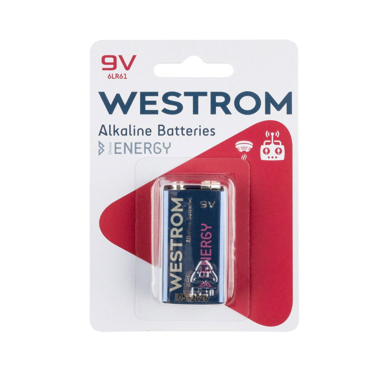 Elementai WESTROM, 9V, 6LR61, 1 vnt. - ermitazas.lt