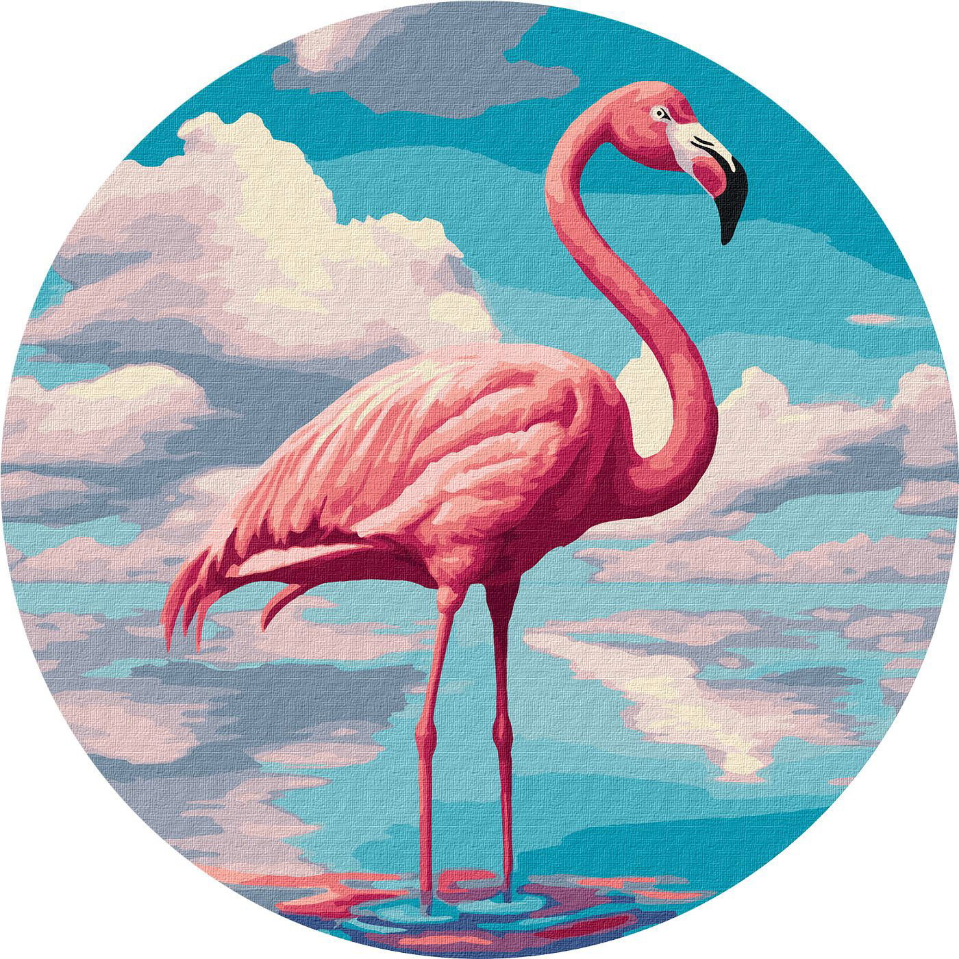 Tapyba pagal skaičius NUOSTABUSIS FLAMINGAS, 33 cm - ermitazas.lt