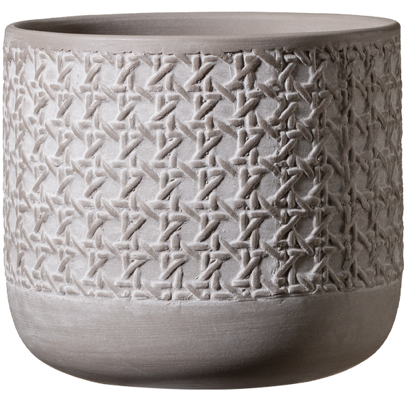 Keraminis vazonas VIENNA, pilkos sp., 17 x 16 cm - ermitazas.lt