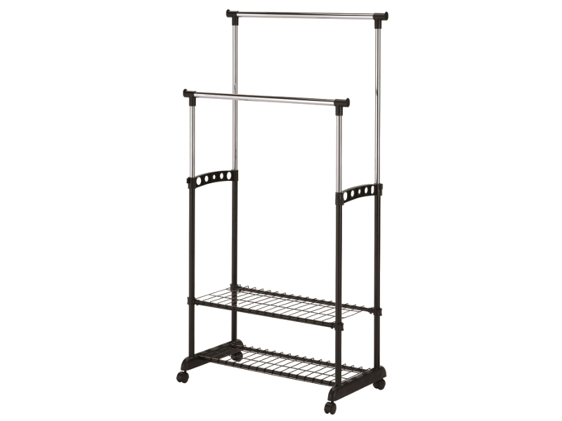 Drabužių kabykla NOVA II BIS, 168 cm, juoda - ermitazas.lt