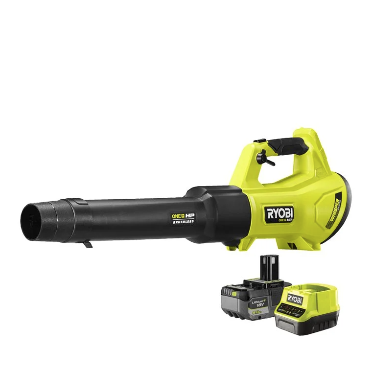 Akumuliatorinis lapų pūstuvas RYOBI ONE+ HP RY18BLXD-150, 18 V, 5,0 Ah ...