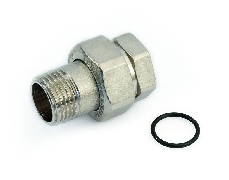 Žalvarinė ardoma jungtis GENERAL FITTINGS, 1/2", tiesi, chrom., vid/išor - ermitazas.lt