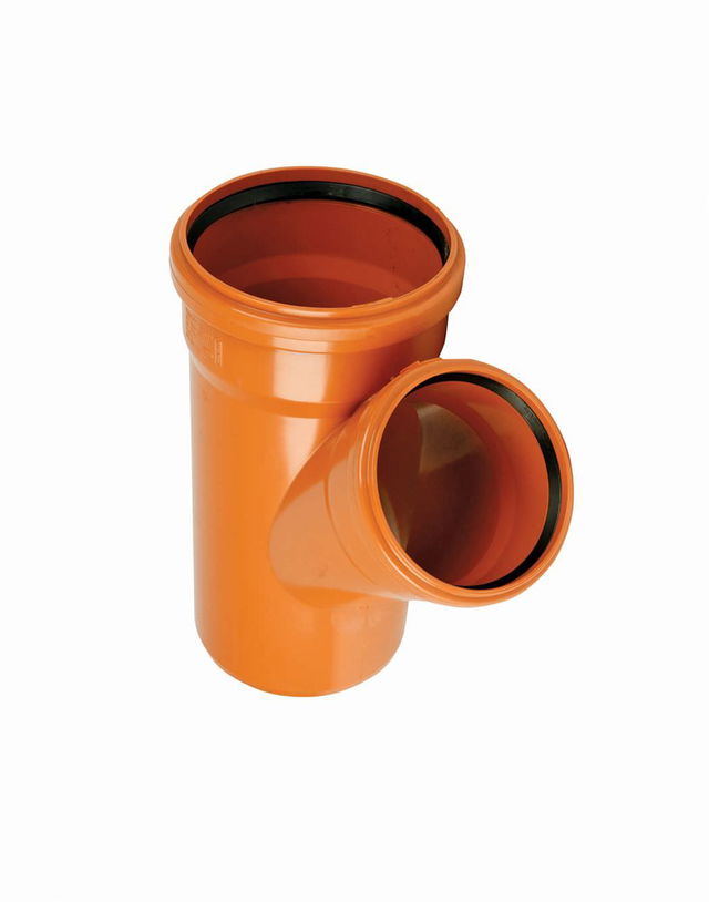 PVC lauko kanalizacijos trišakis WAVIN DN160 x 110 x 45° - ermitazas.lt