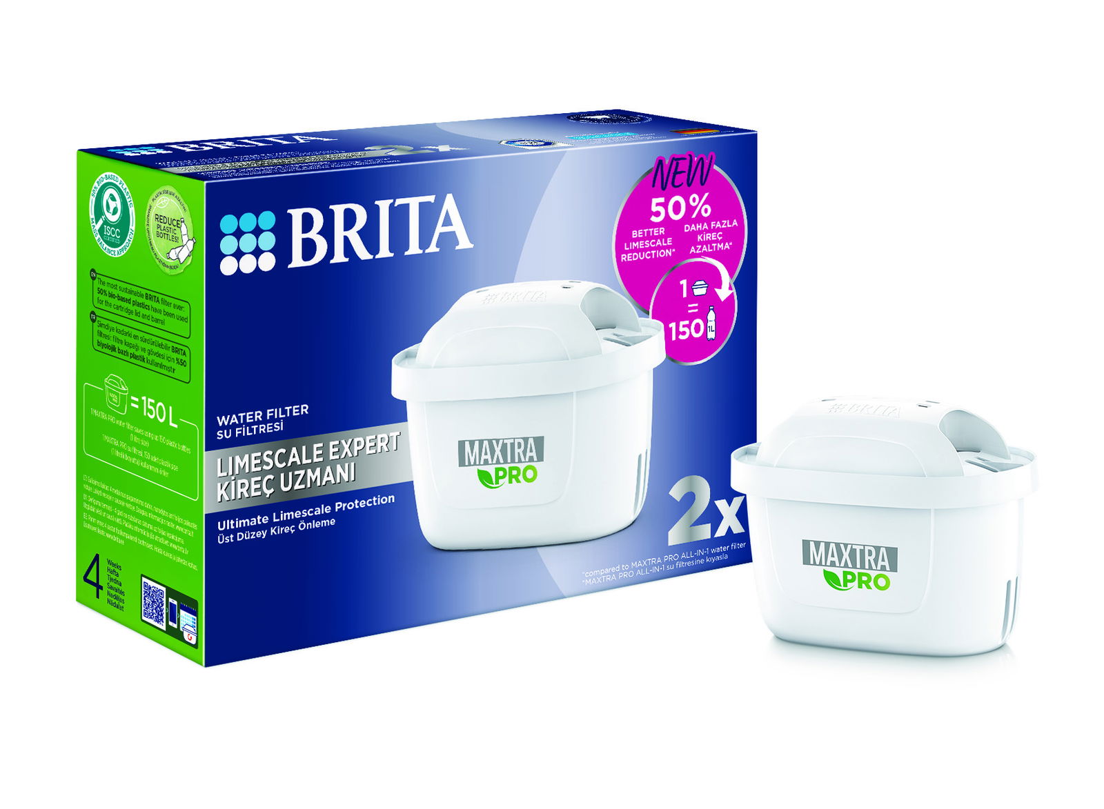 Vandens filtras BRITA LIMESCALE EXPERT Mxpro, 2 vnt - ermitazas.lt