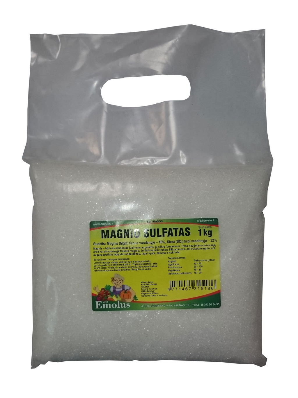 Magnio sulfatas, 1 kg - ermitazas.lt