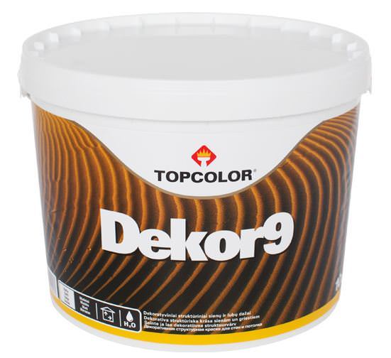 Vidaus ir išorės darbų struktūriniai dažai TOPCOLOR DEKOR, matiniai ...