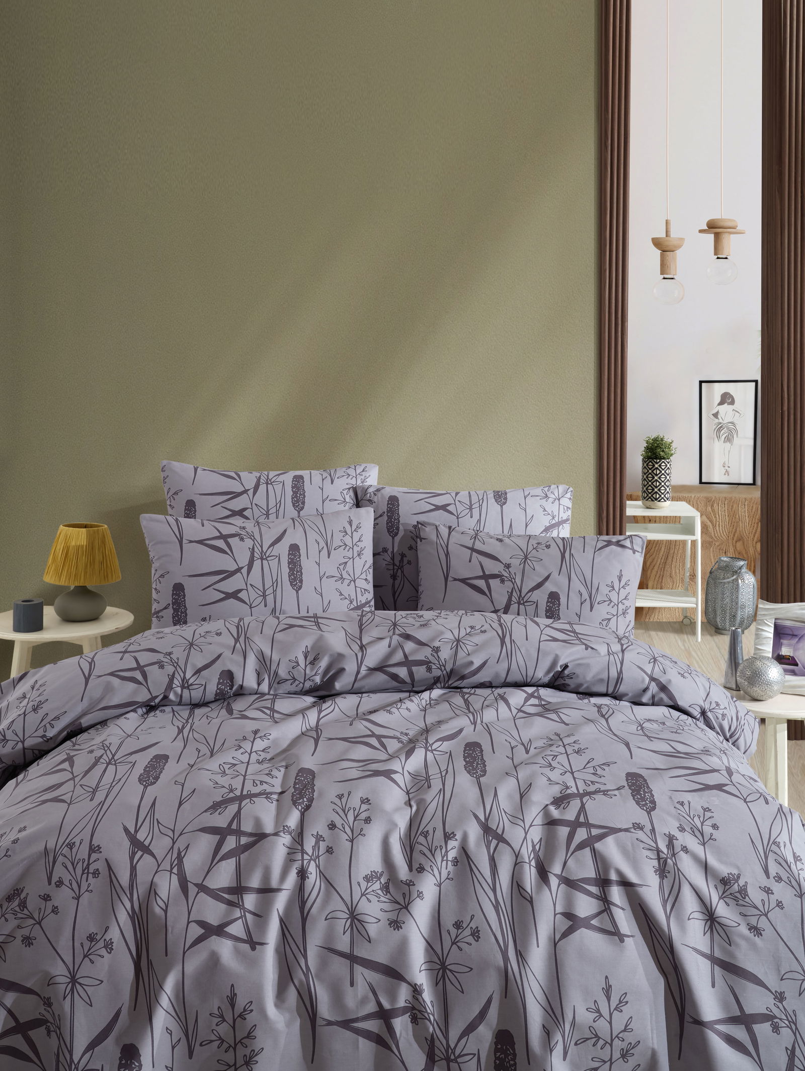 Medvilninės patalynės komplektas CREYA FELIX, 160 x 200 cm, 50 x 70 cm ...