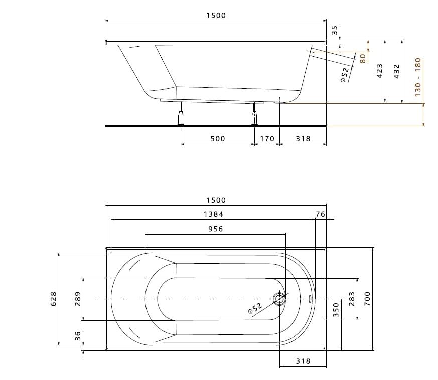 Vonia KOLO OPAL PLUS, su kojomis, akrilinė, 3,2 mm, 150 x 70 cm - ermitazas.lt