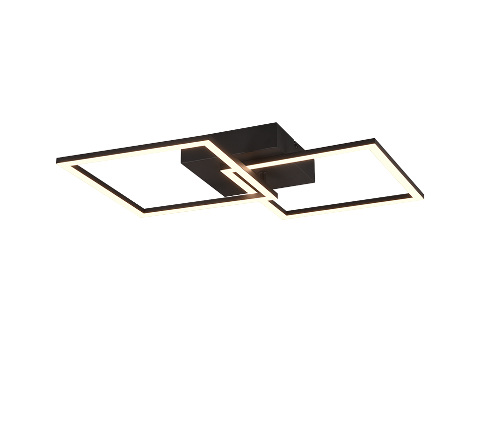 Lubinis LED šviestuvas REALITY Trail, 20W, 3000 K, 2250 lm, juodos sp., 39 x 44 x 7 cm ...