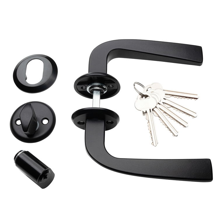 Durų užrakto ir rankenos komplektas 565 spynai, 177/701/18mm - ermitazas.lt