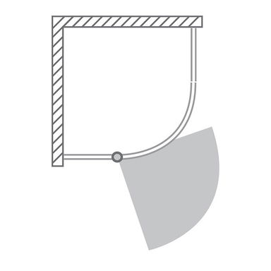 Dušo kabina ROTH AUSTIN, 90 x 90 x 195 cm, pusapvalė - ermitazas.lt