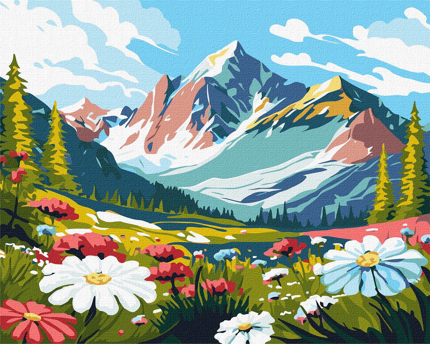 Tapyba pagal skaičius GAMTOS KONTRASTAI 40x50 cm - ermitazas.lt