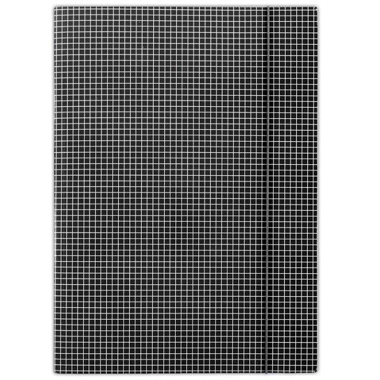 Aplankas su guma A4 400 gms, juoda - ermitazas.lt