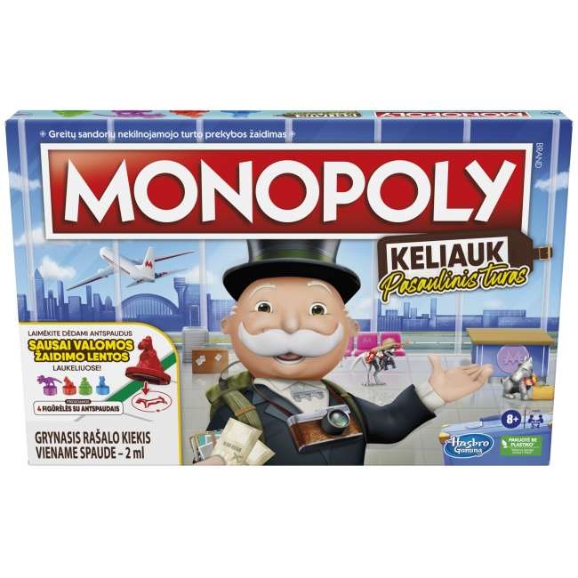 Žaidimas MONOPOLY: keliauk. Pasaulinis turas, LT - ermitazas.lt