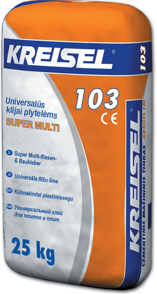 Plytelių klijai KREISEL SUPER MULTI 103, 25 kg - ermitazas.lt