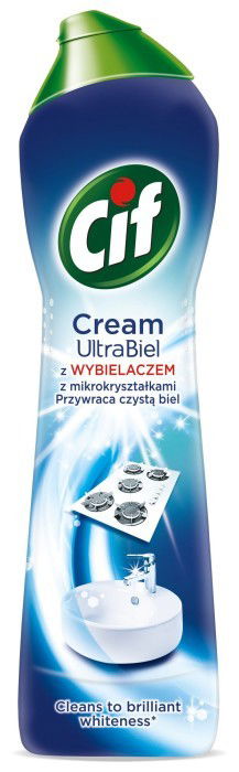 Tirštas valomasis pienelis CIF Bleach Ultra White, 693 g - ermitazas.lt