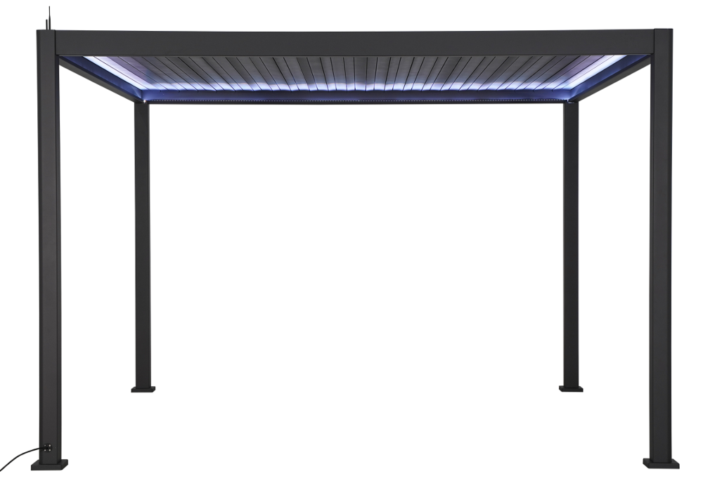Elektrinė pavėsinė Pergola PLATINUM su LED, 3x4, Anthracite - ermitazas.lt