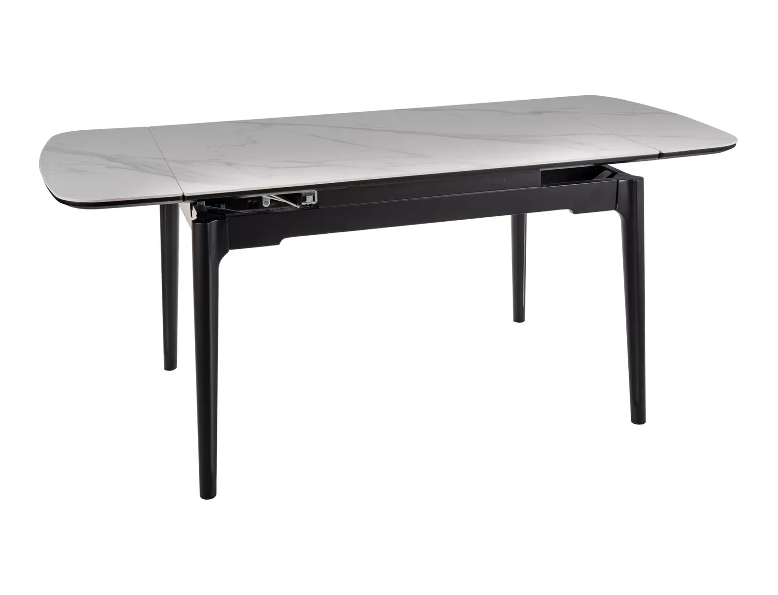 Valgomojo stalas Sento, 120-180 x 80 cm, balta - ermitazas.lt