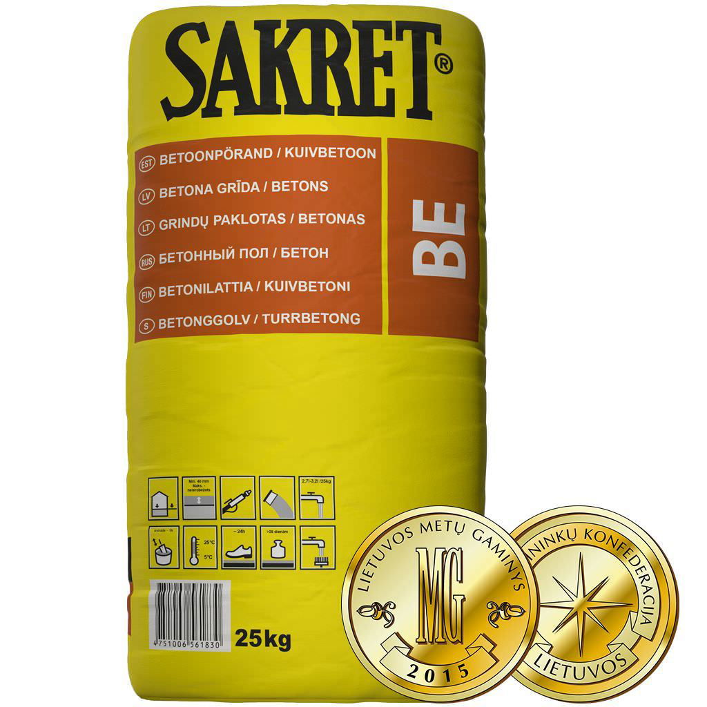 Betonas SAKRET BE, nuo 40 mm, 25 kg - ermitazas.lt