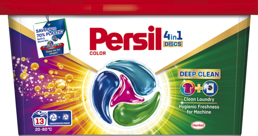 Skalbimo kapsulės PERSIL DISCS Color, 13 skalbimų - ermitazas.lt
