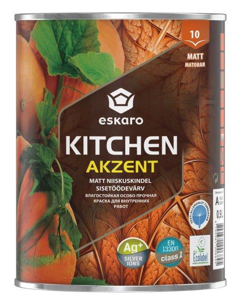 Sienų dažai ESKARO AKZENT KITCHEN, matiniai, C bazė, 0,9 l - ermitazas.lt
