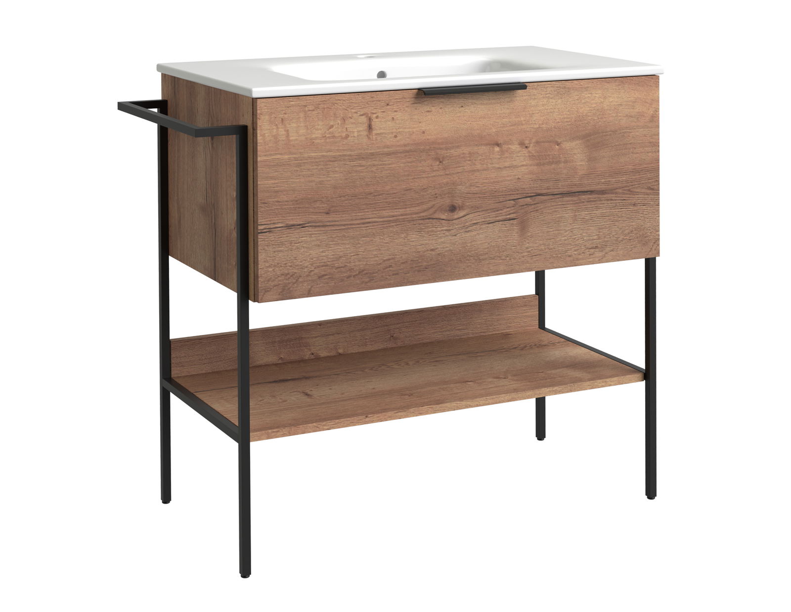 Vonios spintelė RB BATHROOM MONO 80, be praust., tabako ąžuolo sp., 79 x x 83 x 45,5 cm ...