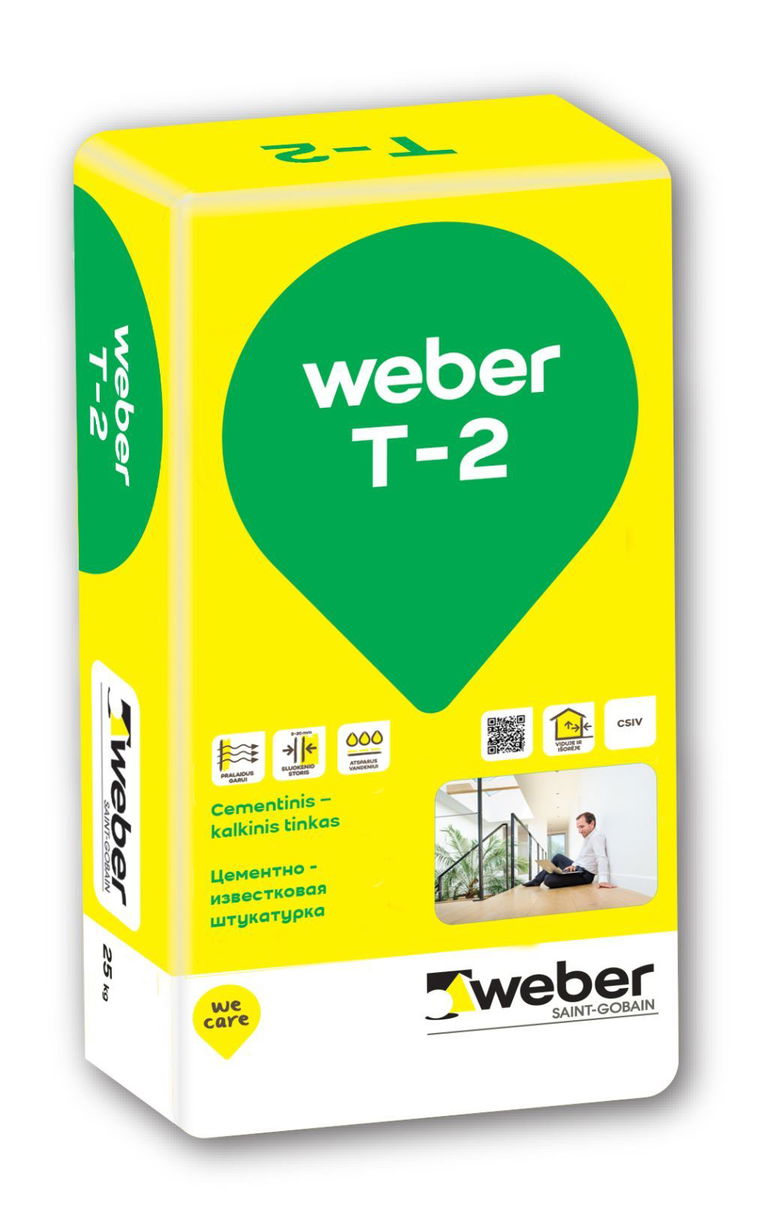 Tinko mišinys WEBER T-2, 5-20 mm, 25 kg - ermitazas.lt