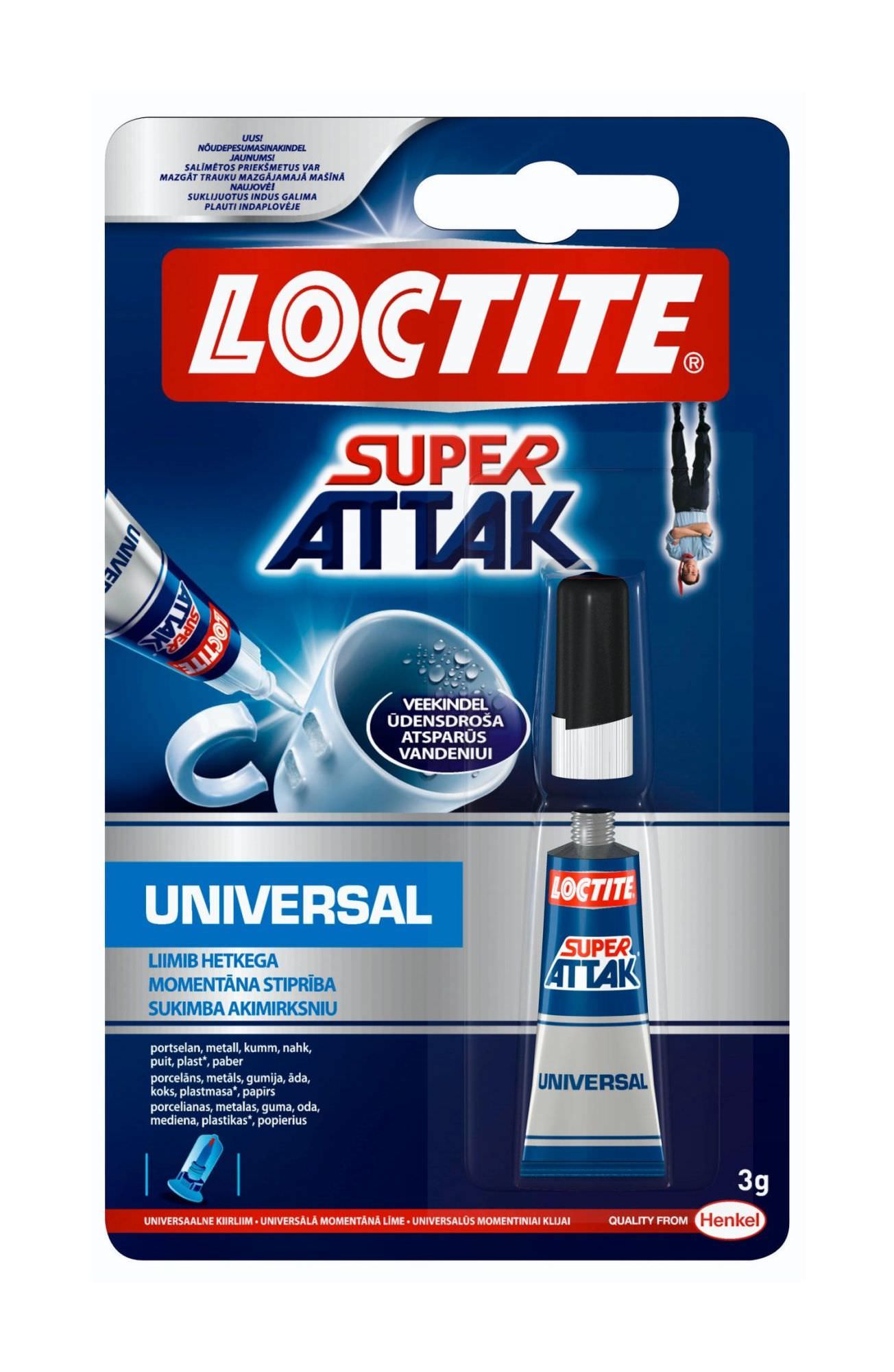 Universalūs klijai LOCTITE SUPER ATTAK Universal, 4 g - ermitazas.lt