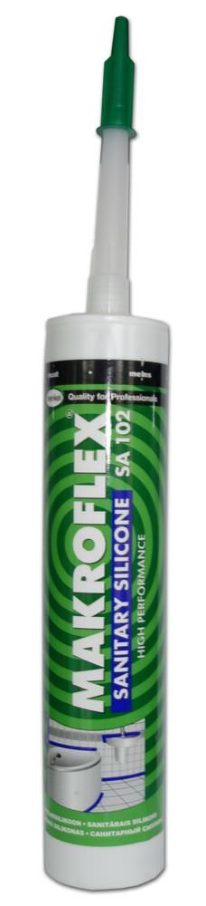 Sanitarinis silikoninis hermetikas MAKROFLEX SA102, baltos sp., 300 ml ...