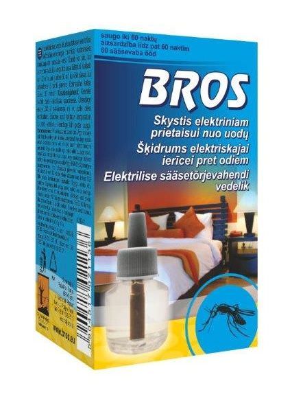Elektrinio fumigatoriaus skystis nuo uodų BROS, 30 ml - ermitazas.lt