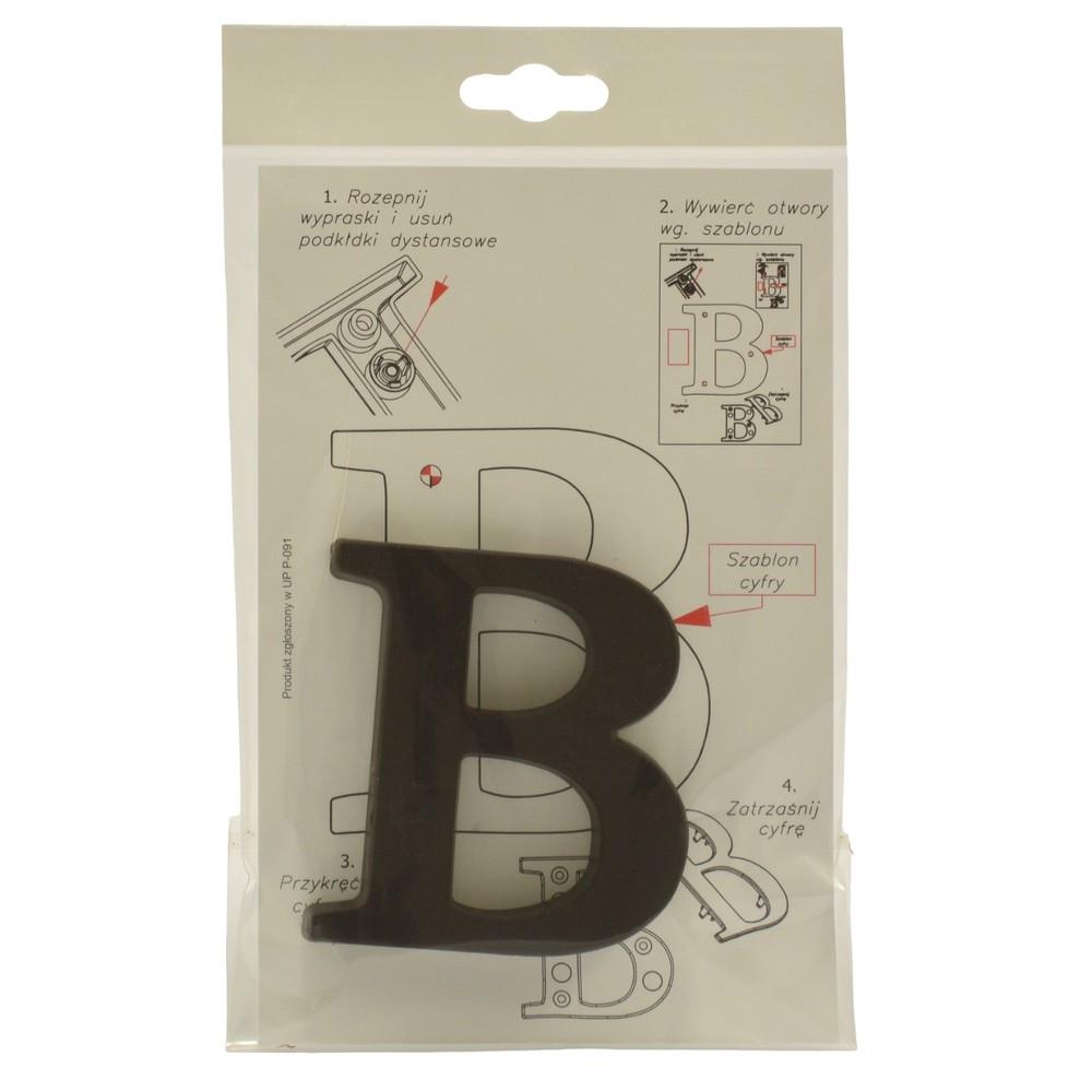 Buto raidė B, 9,5 cm, plastikas, bronzos sp. - ermitazas.lt