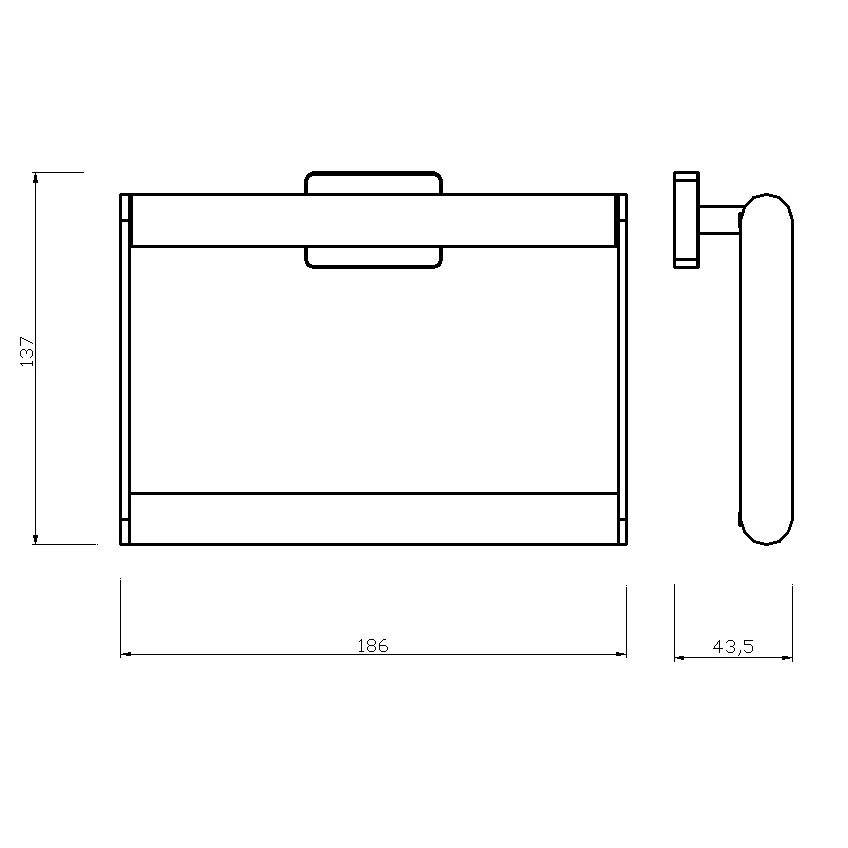 Rankšluosčių laikiklis GRETA, chromuotas, kilpa - ermitazas.lt